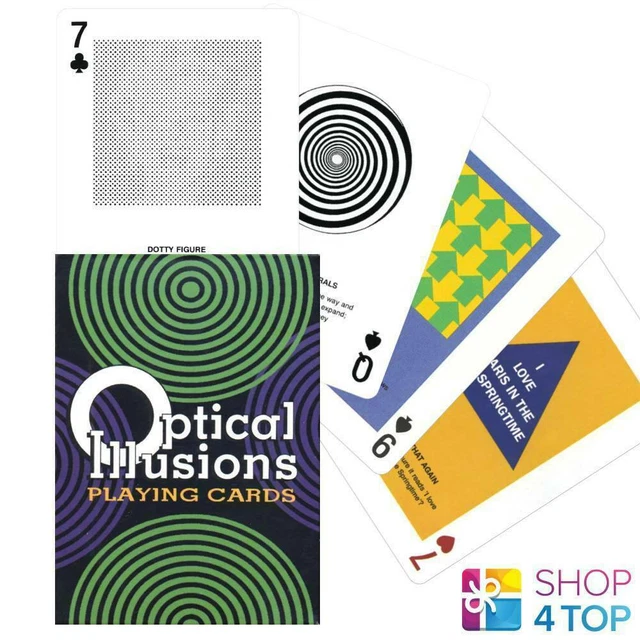 OPTICAL ILLUSIONS PLAYING Cards Deck Magic Catching Tricks Us Games ...