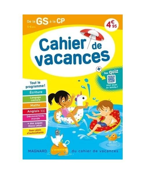 CAHIER DE VACANCES 2023, de la GS vers le CP 5-6 ans: Magnard, l ...