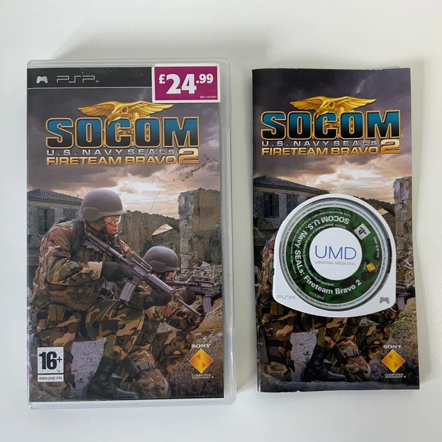 SONY PSP GAME Socom U.S Navy Seal Fireteam Bravo 2 UMD Disc ...