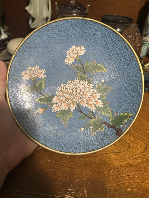 ANTIQUE VINTAGE CHINESE Cloisonne Flower Plate £43.85 - PicClick UK