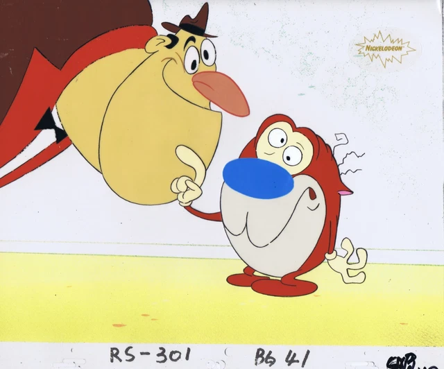Ren And Stimpy Original 90s Nickelodeon Production Cel Animation Salve £19863 Picclick Uk