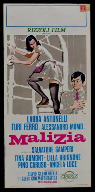 LOCANDINA MALIZIA LAURA antonelli salvatore samperi ferro momo L91 EUR 24,99 - PicClick IT