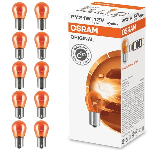 10X OSRAM PY21W BLINKER ORANGE 12V 21W BAU15s 7507 Kugellampe Glühbirne Original EUR 14,90 ...