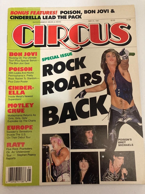CIRCUS MAGAZINE 1987 may 31 MOTLEY CRUE: “GIRLS,GIRLS,GIRLS” EXPLODES ...