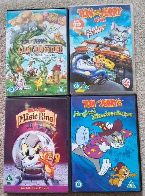 TOM AND JERRY 4 DVD BUNDLE - Giant Adventure + Fast Furry + Magic Ring ...