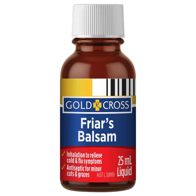 GOLD CROSS FRIAR'S Balsam 25mL Inhalation to Relieve Cold & Flu ...
