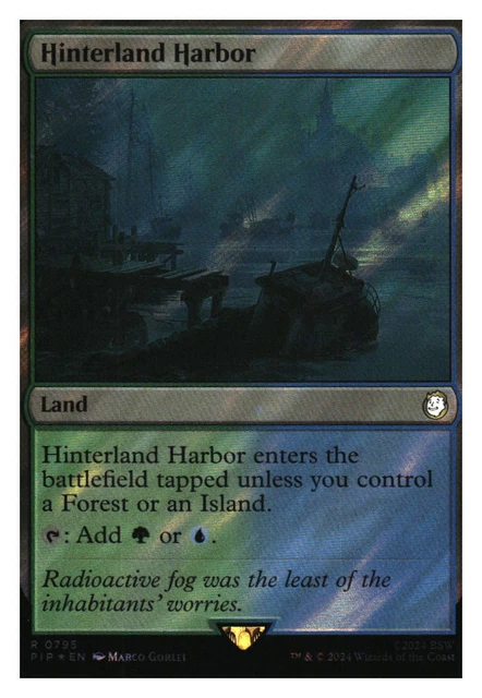 HINTERLAND HARBOR (SURGE foil) Fallout MTG - Neuf + *Reliques mythiques ...
