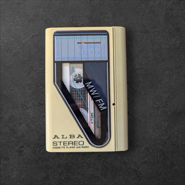 VINTAGE ALBA CP-29 Personal Stereo Cassette Tape Player With MW/FM ...