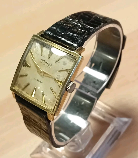 VINTAGE ORIOSA 17J Swiss Men's Watch. 1940's. FEF 250. Gold-plated. For ...