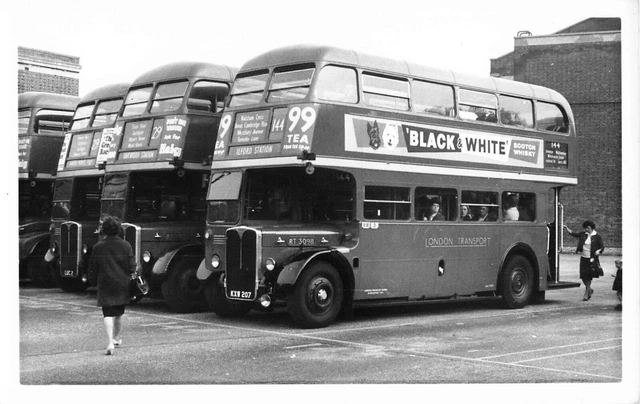 VINTAGE PHOTOGRAPH DOUBLE Decker Bus - Route 144 Ilford LONDON ...