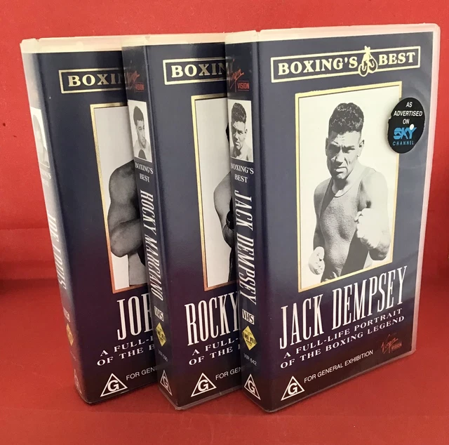 BOXING’S BEST DEMPSEY Louis VHS Bulk Lot Retro Vintage Video Cassettes ...