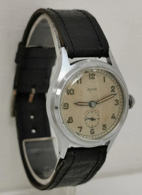 VTG 1940S GLYCINE ESMA WW2 Era Eugene Meylan Bumper Automatic 31mm ...