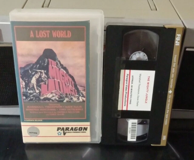 THE MIGHTY JUNGLE VHS A Lost World - Paragon Video 1964 VIDEO STORE CUT ...