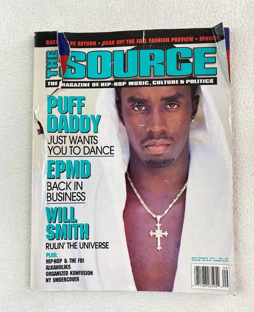 THE SOURCE MAGAZINE #98 September 1997 Puff Daddy P Diddy Will Smith ...