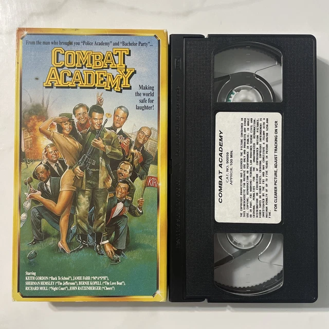 COMBAT ACADEMY (VHS, 1991) Keith Gordon, Jamie Farr, Clooney ~ BUY 2 ...