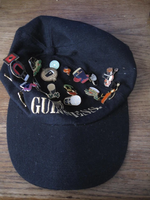 GUINNESS CAP WITH Guinness Enamel/Metal Pin Badges £25.04 - PicClick UK