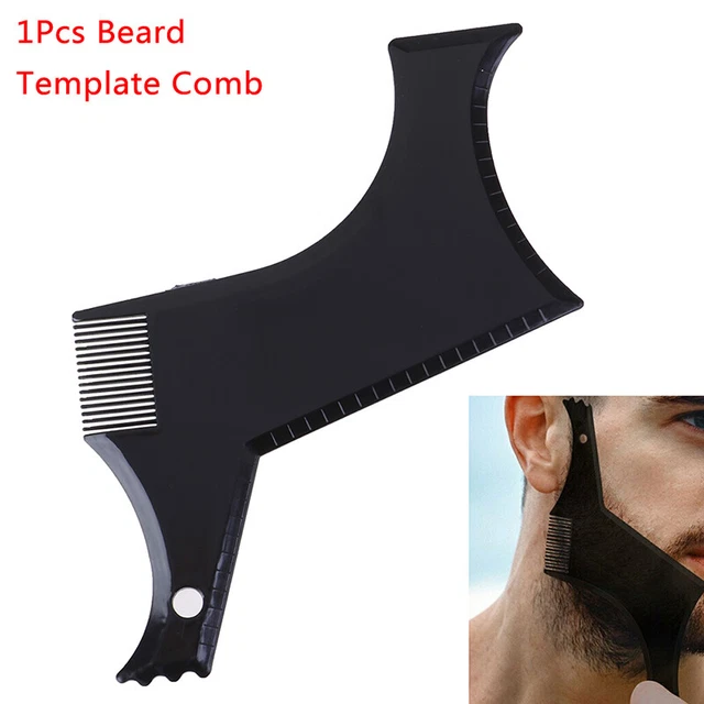 MEN'S BEARD COMBS Shaping Styling Trim Template Stencil Comb Beards ...