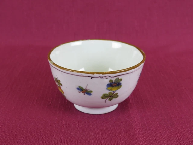 ANTICA COPPETTA IN Maiolica Dipinta A Mano Ceramica Decoro Fiori ...
