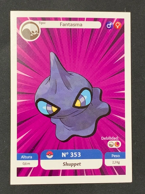 POKEMON HOENN & SINNOH Sticker MC #096 SHUPPET South America Edition ...