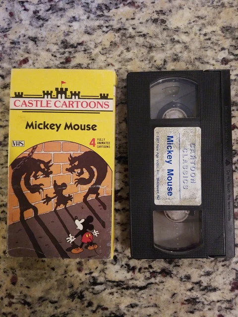 MICKEY MOUSE VHS - CASTLE CARTOONS 4 Fully Animated Cartoons 1988 New ...