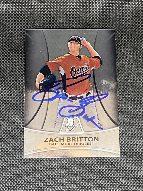 CARTE AUTOMATIQUE SIGNÉE Zach Britton Baltimore Orioles 2010 Bowman ...