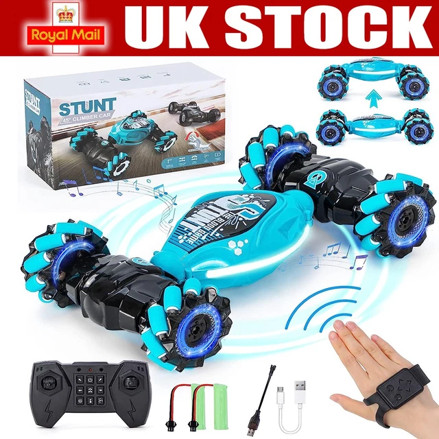4WD 360° RC Stunt Car Remote Control LED Light Double Sided Off-Road ...