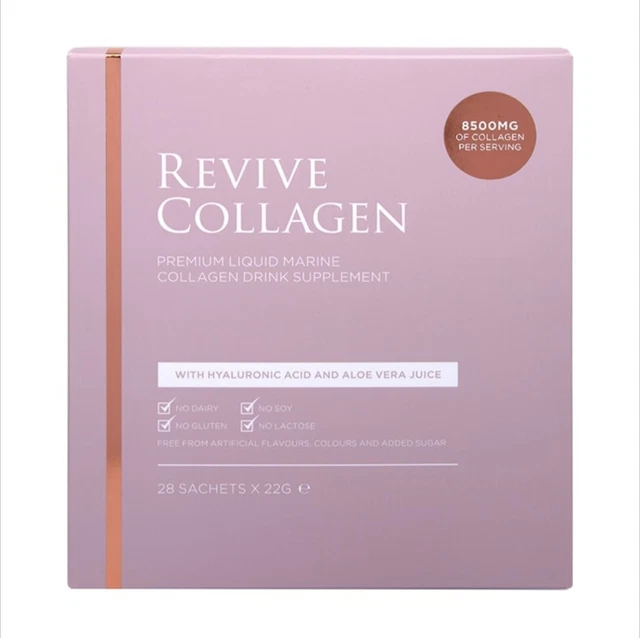 REVIVE COLLAGEN MARINE Drink Supplement 8500mg 28 Sachets x 22g . Read ...