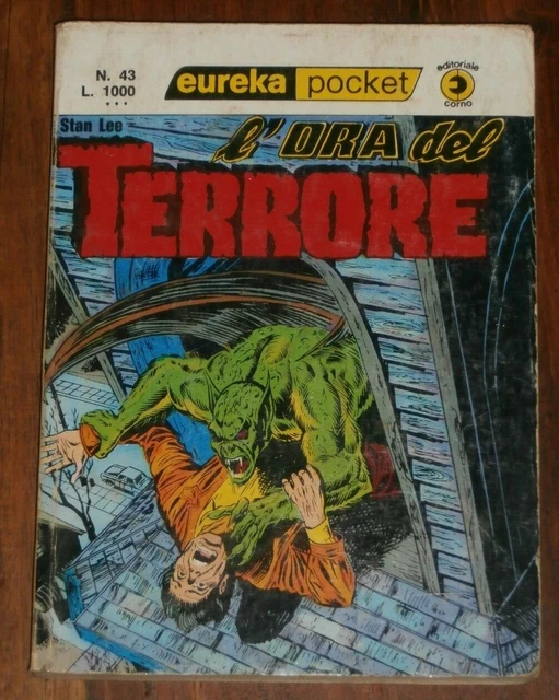 STAN LEE L'ORA DEL TERRORE - Eureka Pocket # 43 1977 - MARVEL CORNO ...