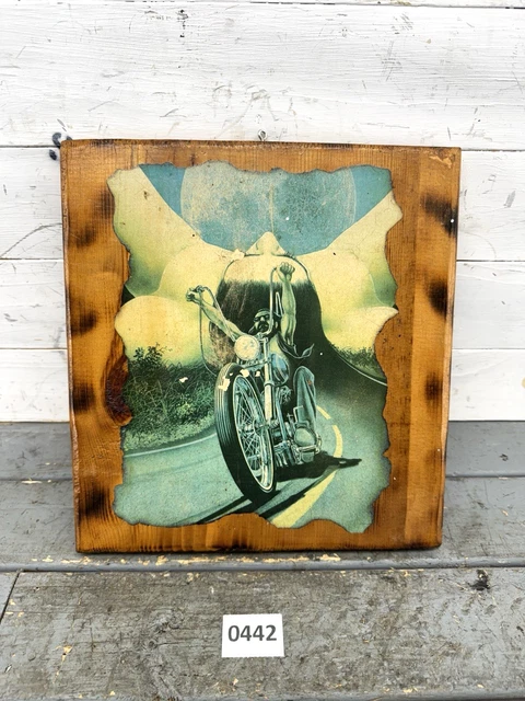 VINTAGE DAVID MANN MC Biker Art Chopper Motorcycle Easy Rider Harley ...