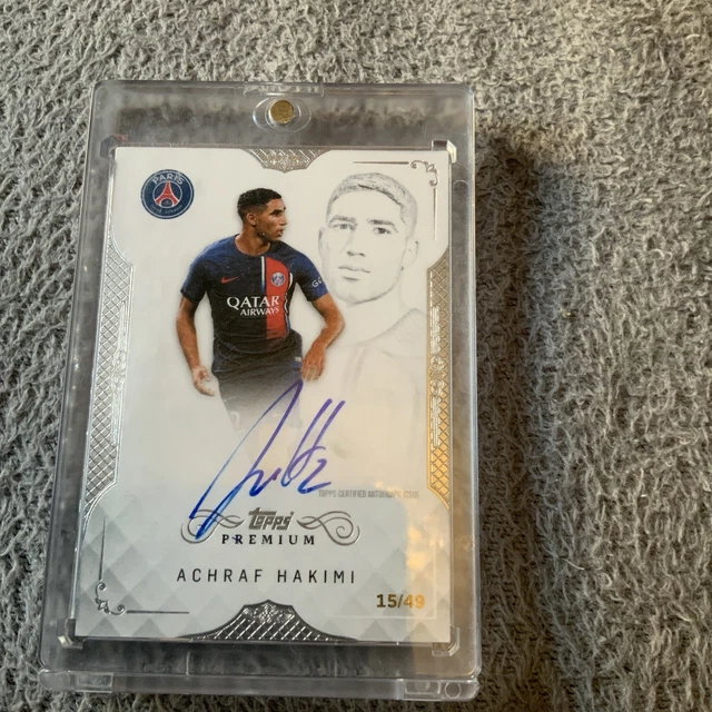 TOPPS PSG PREMIUM Achraf Hakimi On Card Auto 15/49 £42.28 - PicClick UK