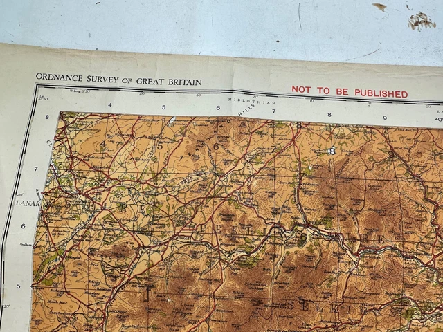 ORIGINAL WW2 BRITISH Army 1939 Map of England - RAF Bases - The ...