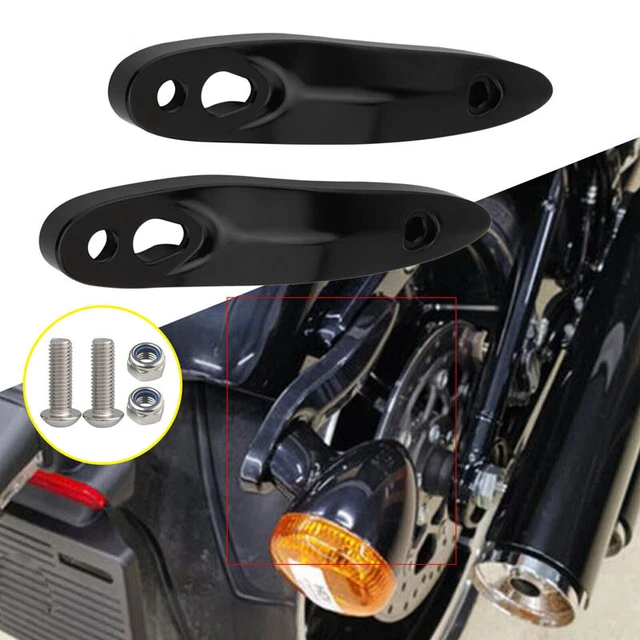 PAIR REAR TURN Signal Relocation Kit For Harley Softail all models 2000 ...