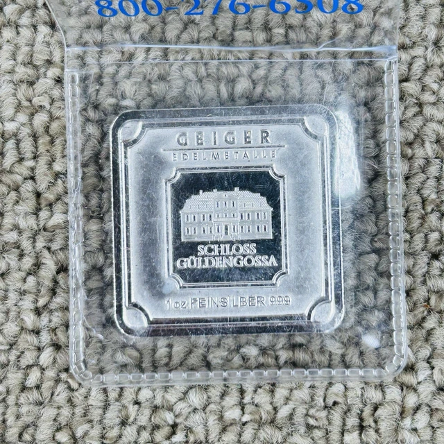 GEIGER EDELMETALLE ONE Troy Oz Silver Square .999 Fine Silver £60.97 ...