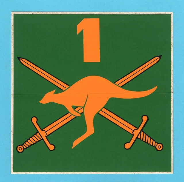 ORIGINAL AUSTRALIAN ARMY Vehicle TAC Sign sticker for the 1st Division ...