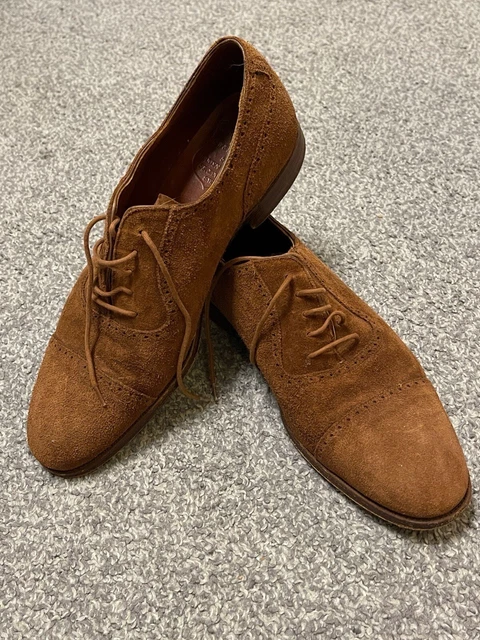 POULSEN SKONE NEW & Lingwood Men's Brogues Brown Suede Shoes (UK 8 - 8. ...