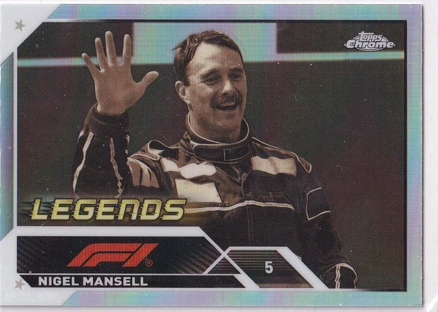 TOPPS 2023 CHROME Formula 1 Numéro 197 Nigel Mansell Silver Réfracteur ...