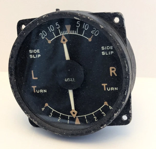 WW2 RAF AIRCRAFT Turn And Slip Indicator Mk1? - 41523 DATED 1953 Reid ...