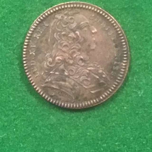 1738 LOUIS 15 Jetton, “Avocats Aux Conseils Du Roy Crees Par Edit” £1. ...