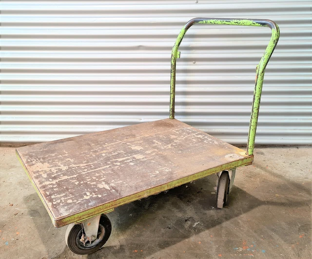 PLATTFORMWAGEN DDR VEB Transportwagen XXL Lastenwagen Rollwagen ...