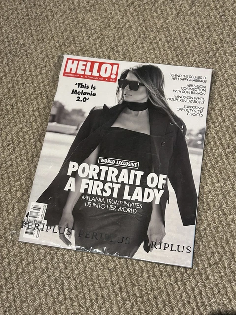 MELANIA TRUMP HELLO! Magazine UK February 2025 Plastic Sealed $1,000.00 ...