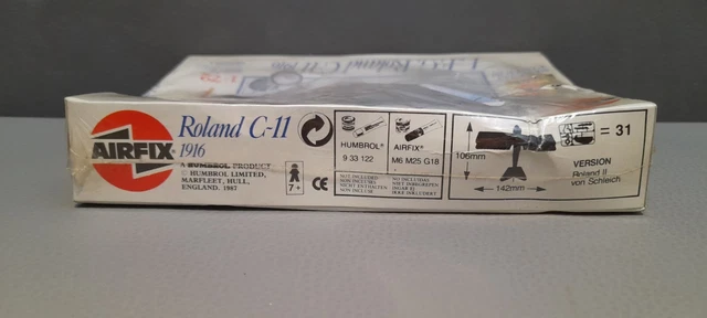 VINTAGE AIRFIX 1916 LFG Roland C-11 New Old Stock Factory Sealed 1:72 ...