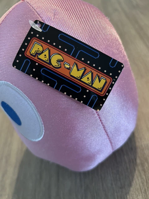 PAC MAN PACMAN Pink Ghost Video Game Character Plush Soft Toy 17cm W ...