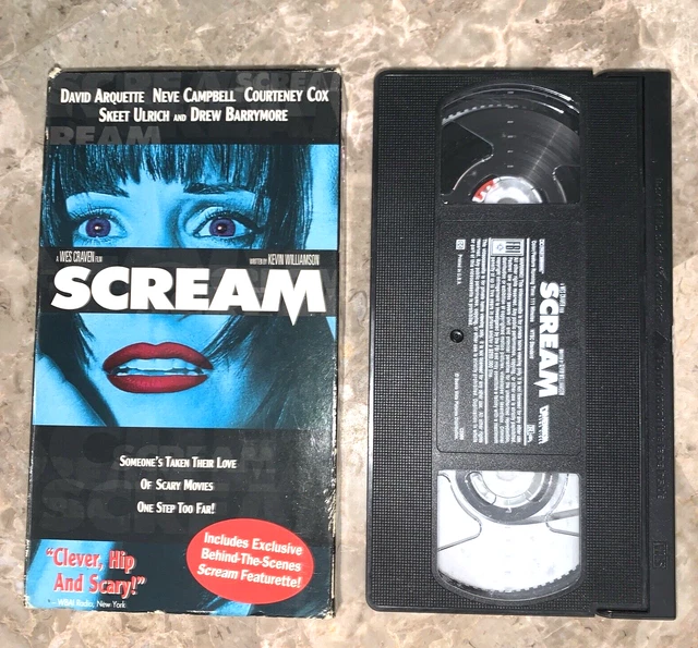 SCREAM VHS VARIANT Blue Cover Horror Film Wes Craven Drew Barrymore ...