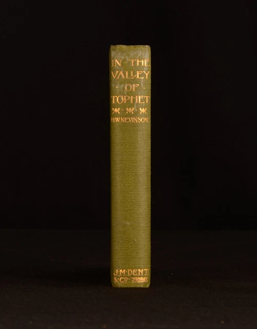 1896 IN THE Valley of Tophet Henry W Nevinson First Edition EUR 121,83 ...