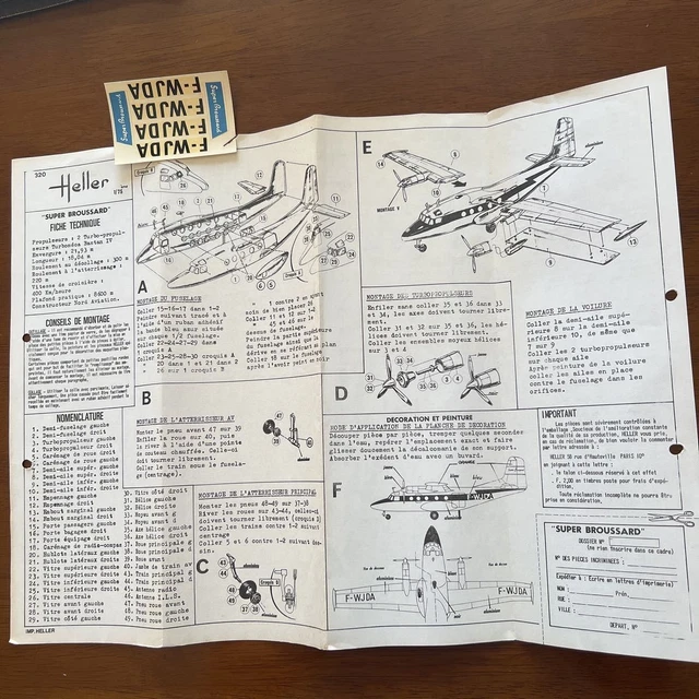 HELLER 1/50 SUPER Broussard (Box opened, inner bag opened)Please ly if ...