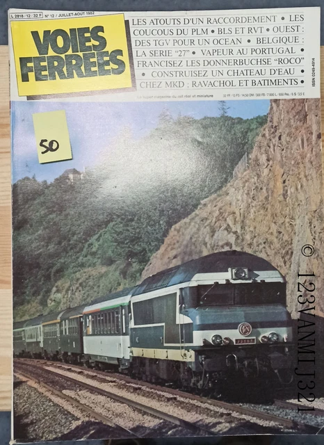 REVUE VOIES FERREES #12 * Juillet Aout 1982 * SNCB série 27 * chateau d'eau * 50 EUR 2,85 ...
