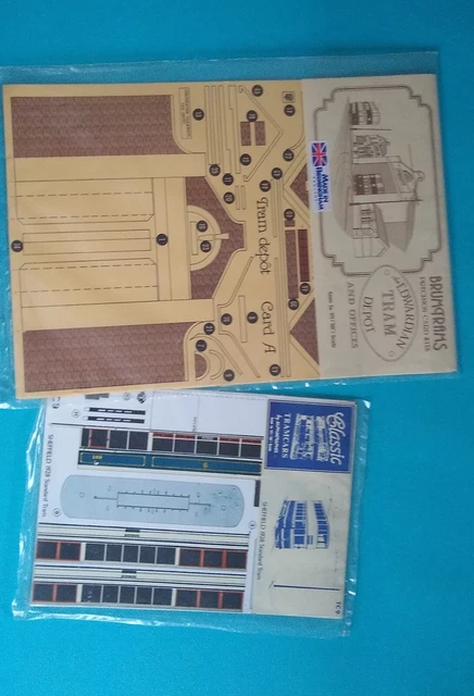 4MM SCALE CARD Kits ALPHAGRAPHIX Sheffield Tram BRUMTRAMS Edwardian ...
