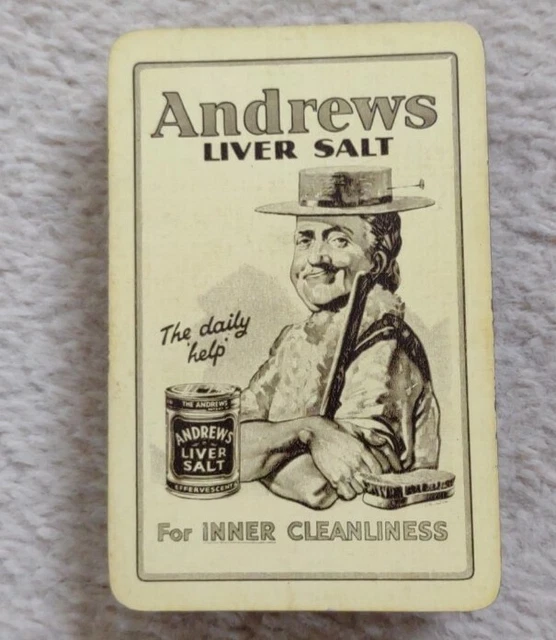 VINTAGE COLLECTABLE ANDREWS Liver Salt playing cards no box, set ...