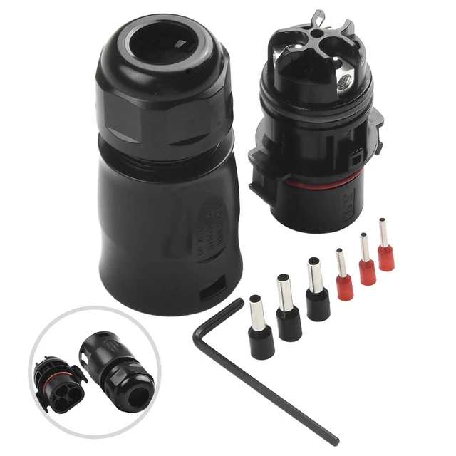 PV CONNECTOR INDOOR/OUTDOOR 3-pin 40A 690V Micro Inverters Plug-in-Play ...