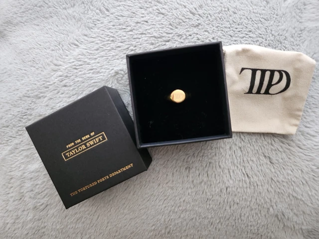 TAYLOR SWIFT TTPD Tortured Poets Department Gold Ring Size 7 TTPD Ships ...